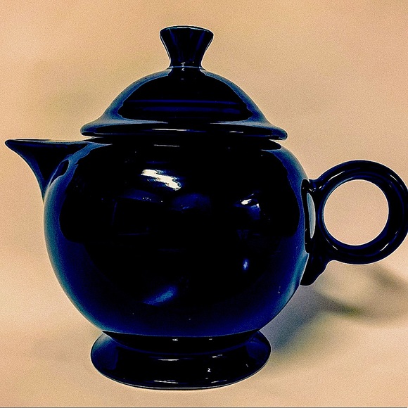 Homer Laughlin | Kitchen | Hlc Fiesta Ware Large Round Teapot Cobalt ...